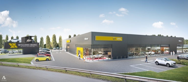 Opel Willems Mons legt de eerste steen van zijn nieuwe vestiging in ...